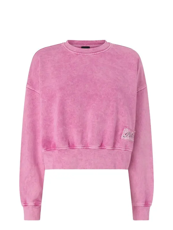Pinko Cropped Logo Sweatshirt - Pink