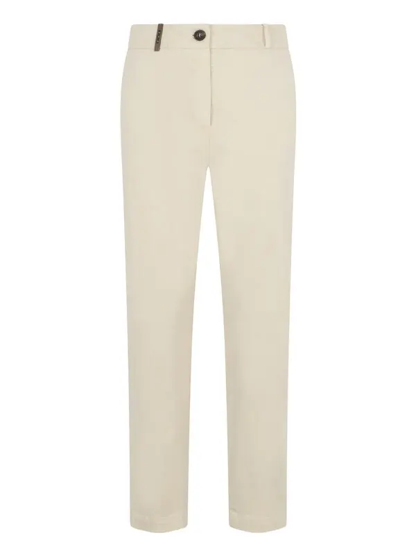 Peserico Slim-fit Tailored Pants - Nude