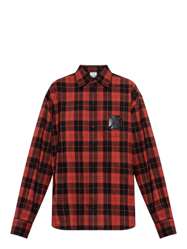 Vetements Checked Long-sleeved Shirt - Red