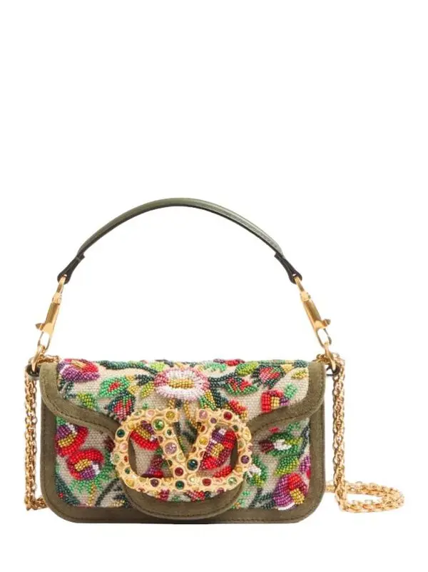 Valentino Garavani Locò Small Shoulder Bag - Nude