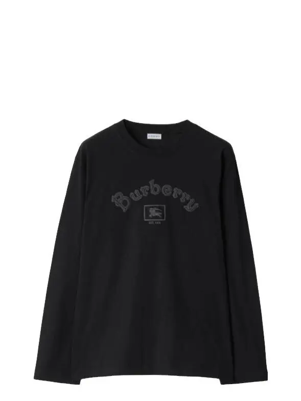 Burberry Knight Logo Embroidered Sweatshirt - Black