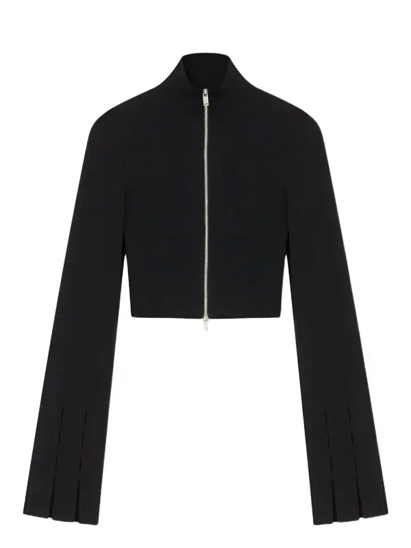 Nanushka Fringed Zip-up Cardigan - Black