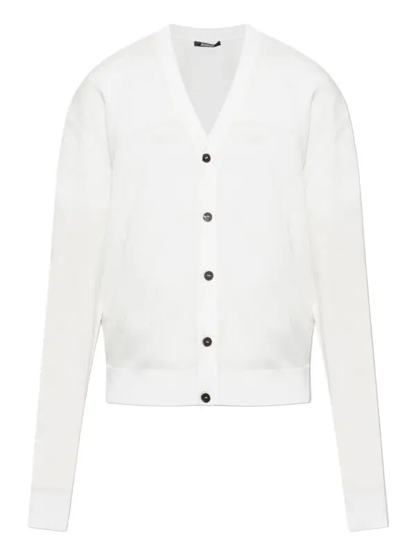 Jacquemus V-neck Knitted Cardigan - White