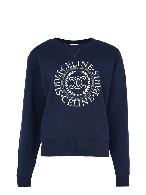 Celine Long Sleeve Sweatshirt - Navy Blue