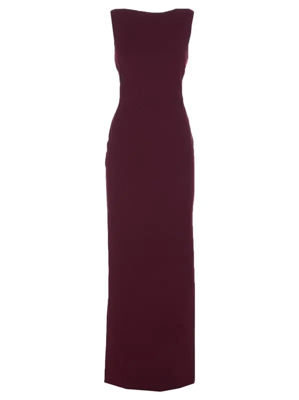 Solace London Imogen Sleeveless Maxi Dress With Vent Detail - Red