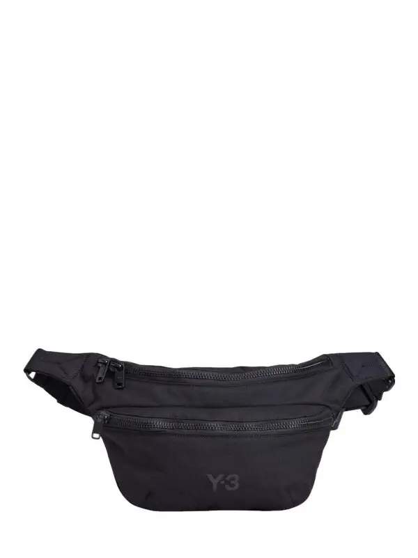 Y3 Staple Logo Detailed Zipped Fanny Pack - Black