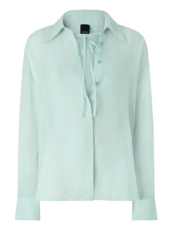 Pinko Sheer Long Sleeve Shirt - Green