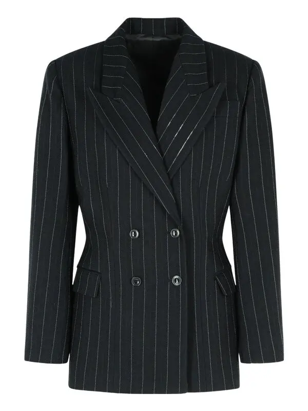 Isabel Marant Étoile Double-breasted Striped Blazer - Black