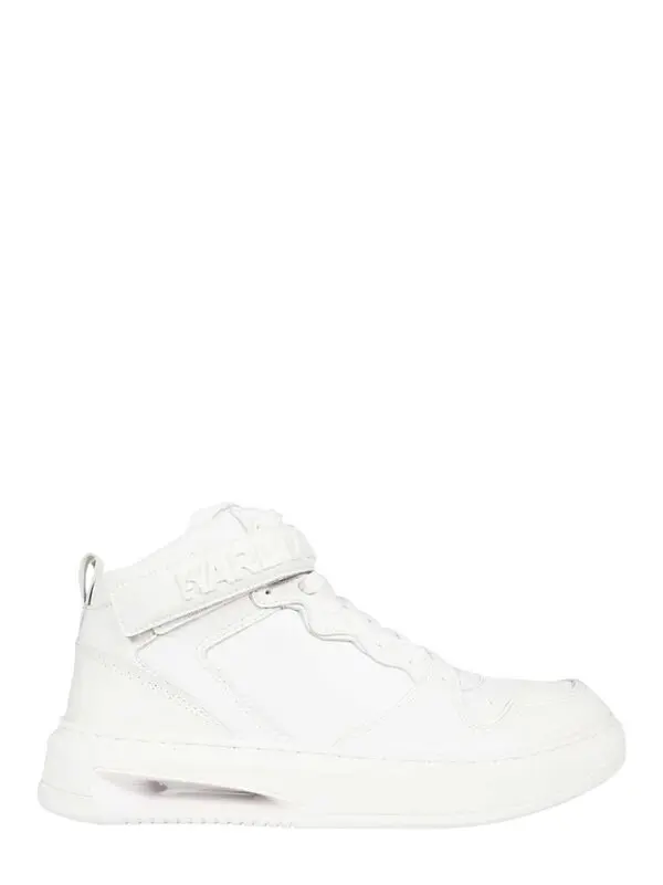 Karl Lagerfeld Logo Embossed Round Toe Sneakers - White
