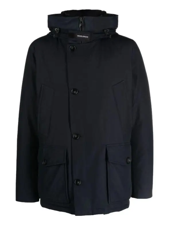 Woolrich Long-sleeved Hooded Casual Jacket - Black