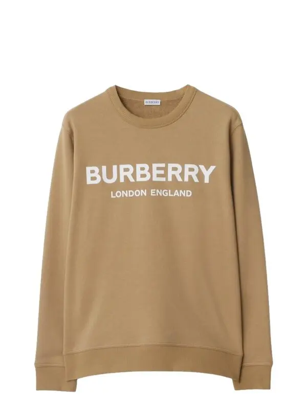 Burberry Logo Cotton Sweatshirt - Archives Beige