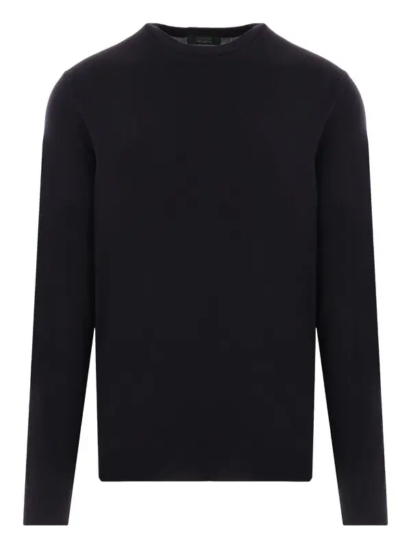 ZANONE Crew Neck Knitted Jumper - Black