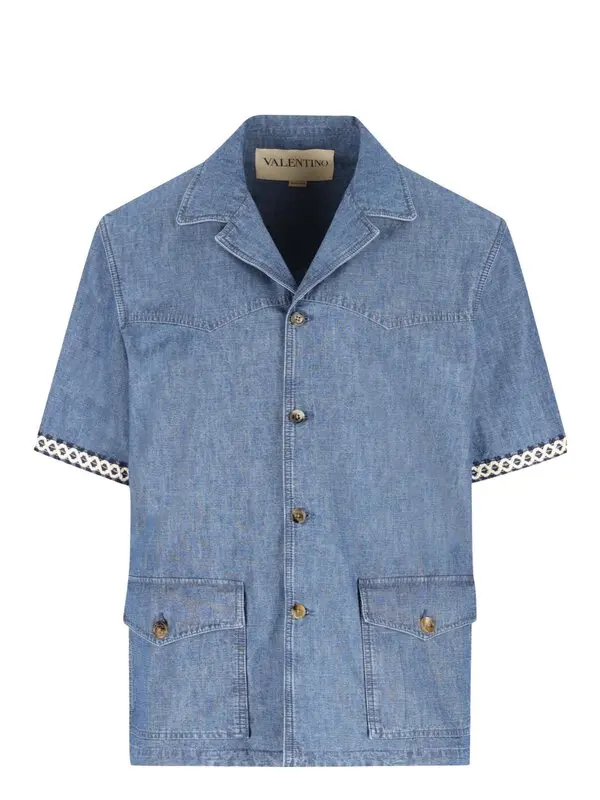 Valentino Garavani Button-up Denim Shirt - Blue
