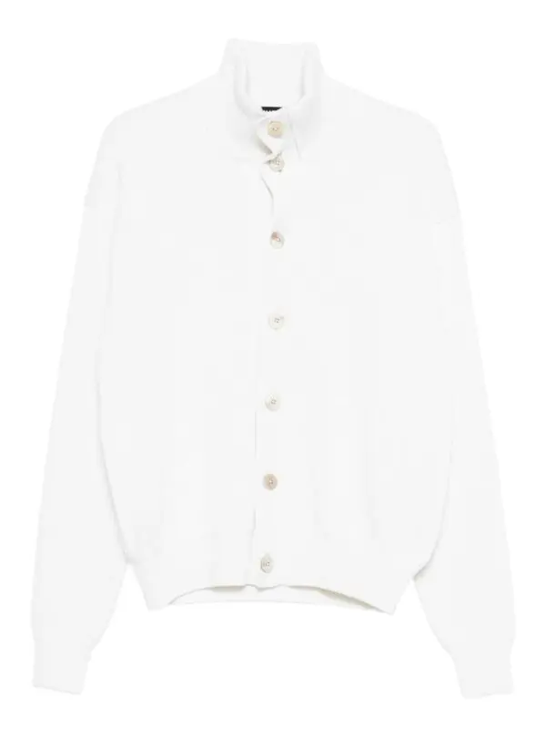 TOM FORD Long-sleeved Knitwear With Button Closure - White