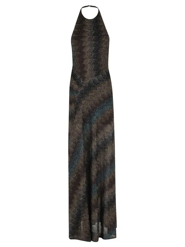 Missoni Halter Neck Maxi Dress - Black