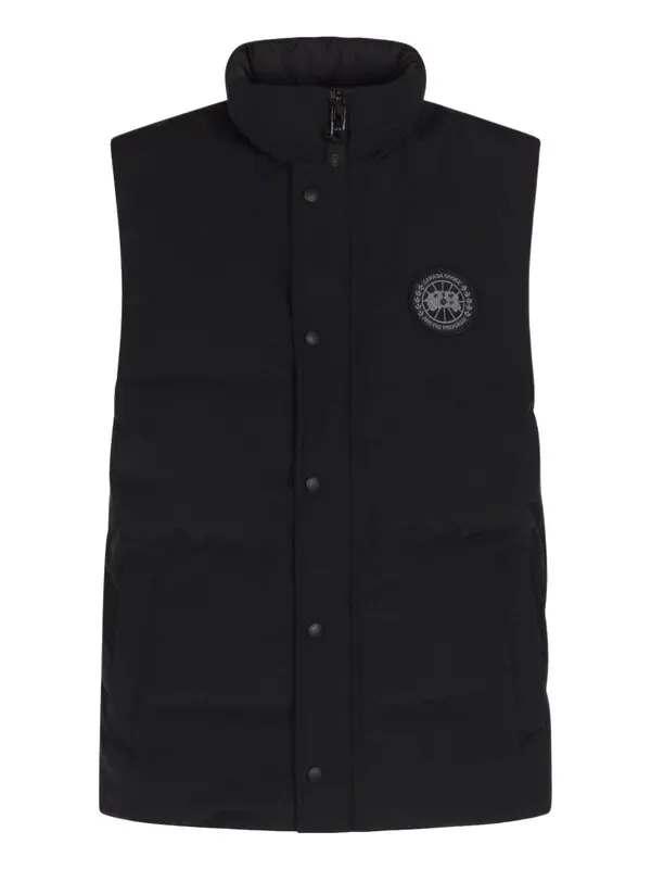 Canada Goose Sleeveless Quilted Vest With Logo Patch - Black