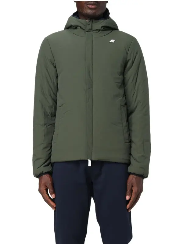 K-WAY Long Sleeve Hooded Reversible Zip-up Jacket - Black