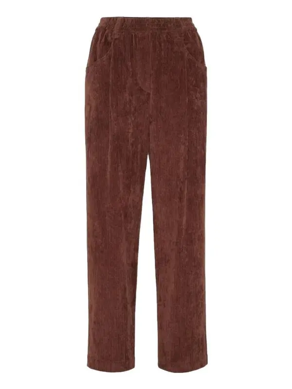 Brunello Cucinelli Elastic Waist Corduroy Pants - Red