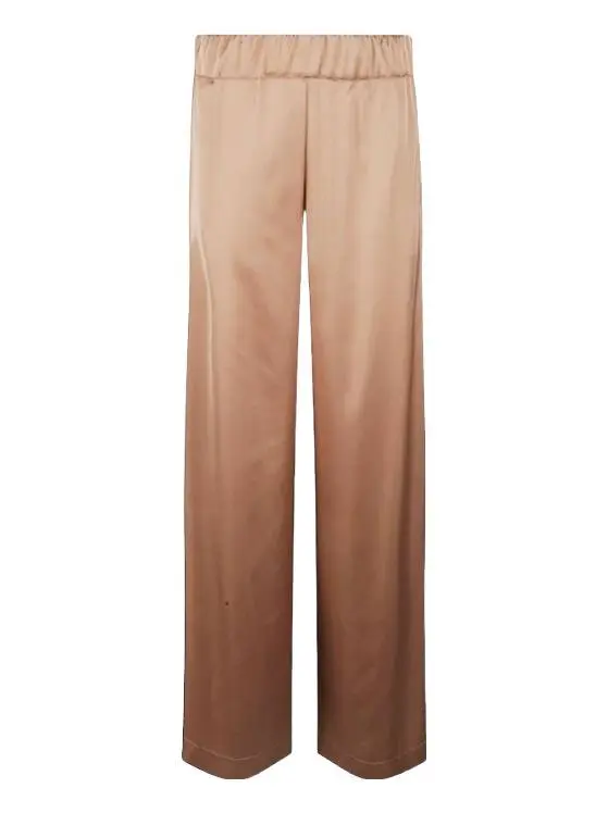 D.exterior Elastic Waist Casual Pants - Brown