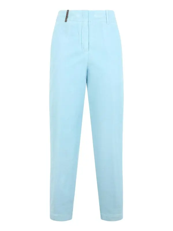 Peserico High-waist Tapered Trousers - Blue