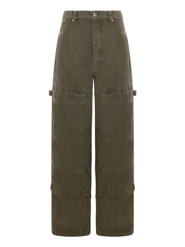 Off-White Logo Patch Straight-leg Jeans - Brown