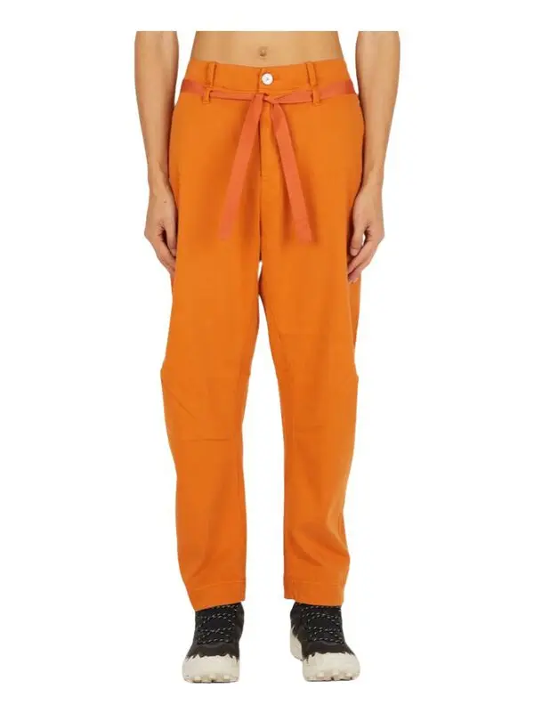 Stone Island Tie-waist Straight Leg Trousers - Orange