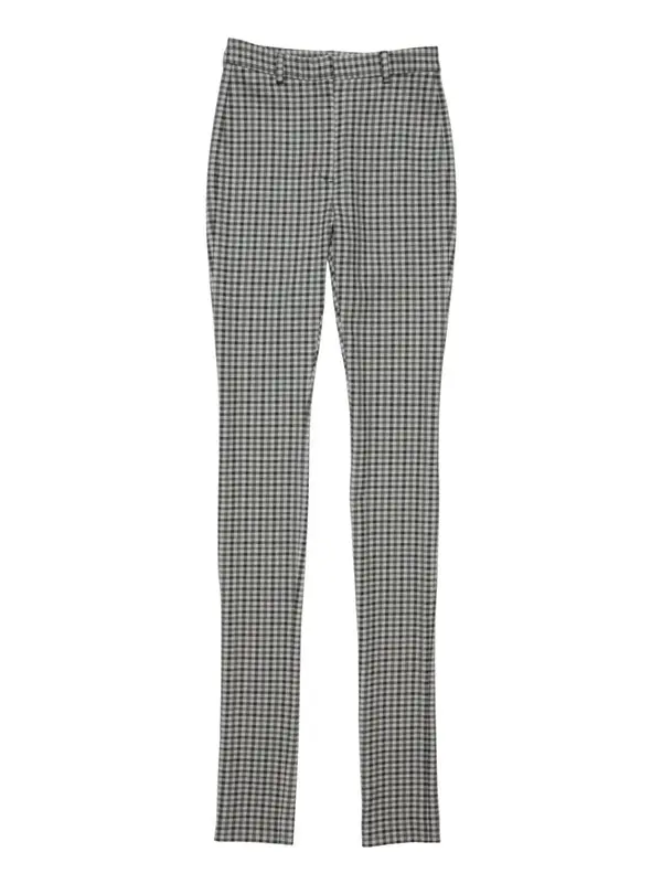 Acne Studios Gingham Check Stretch Wool Trousers - Gray