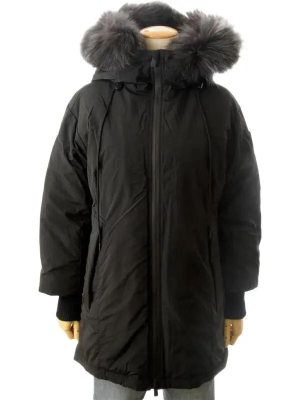 TATRAS Down Jacket With Fur Hood - Black