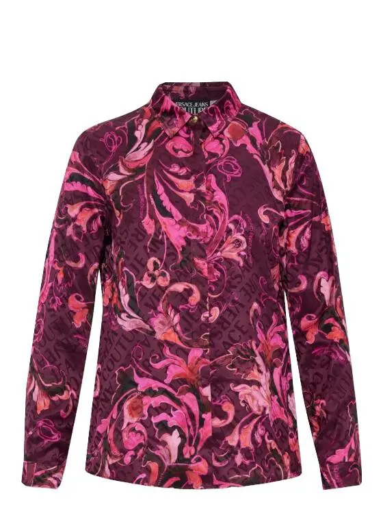 Versace Barocco Pattern Long-sleeve Shirt - Red