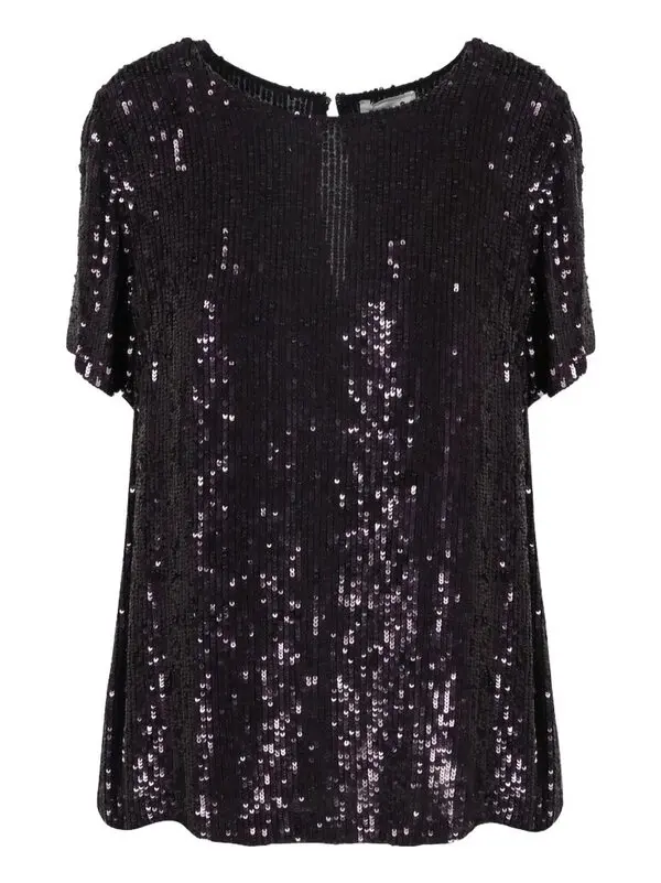 P.a.r.o.s.h Sequin Embellished T-shirt - Black
