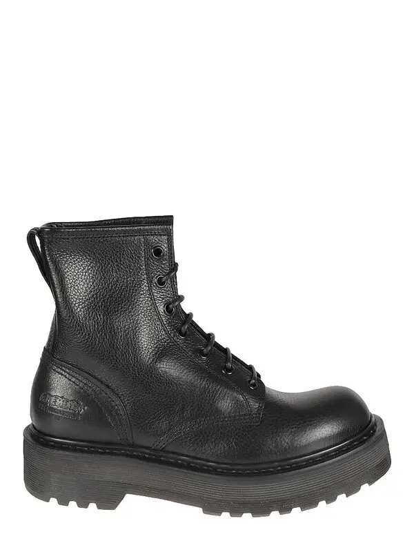 Premiata Logo Combat Boots - Black