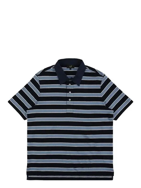 Dunhill Striped Polo Shirt - Black