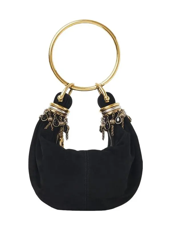 Chloé Beaded Mini Hobo Bag - Black