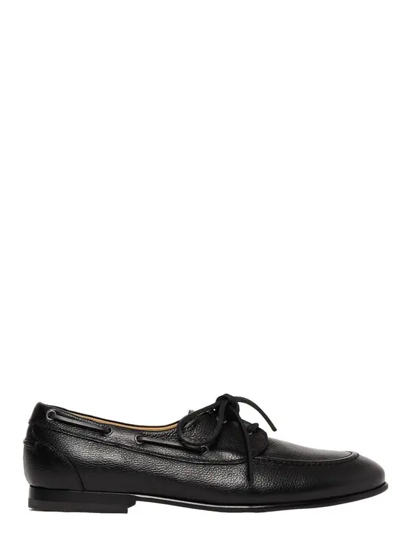 SCAROSSO Ginevro Lace-up Loafers - Black