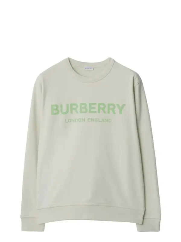 Burberry Long Sleeve Sweatshirt With Logo - White