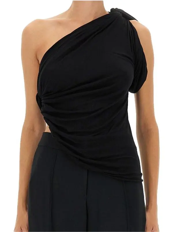 Rick Owens Asymmetrical One-shoulder Top - Black