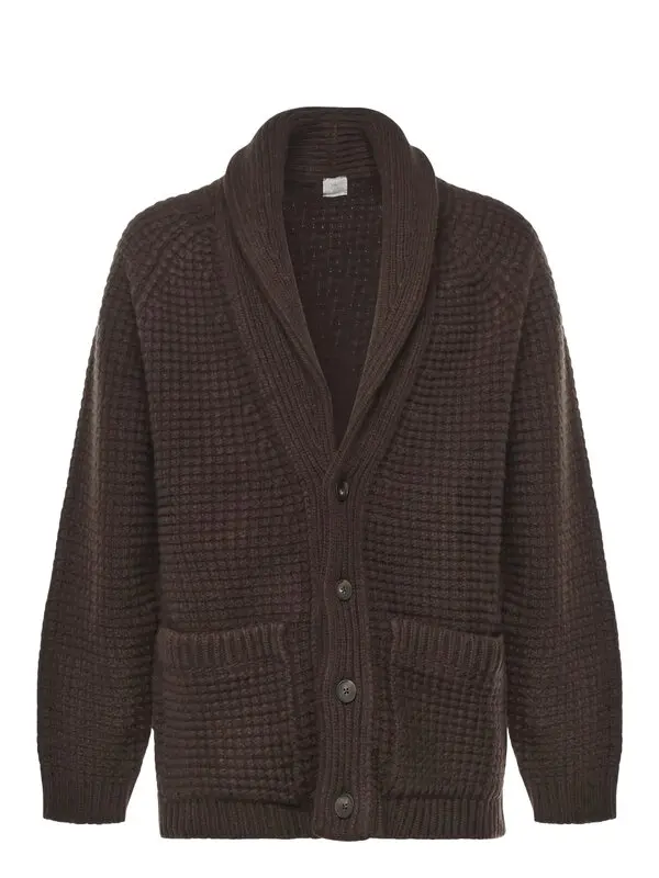 Eleventy Buttoned V-neck Knitwear With Patch Pockets - Black