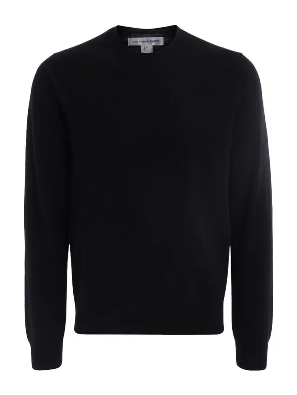 Comme Des Garçons Logo Pullover - Black