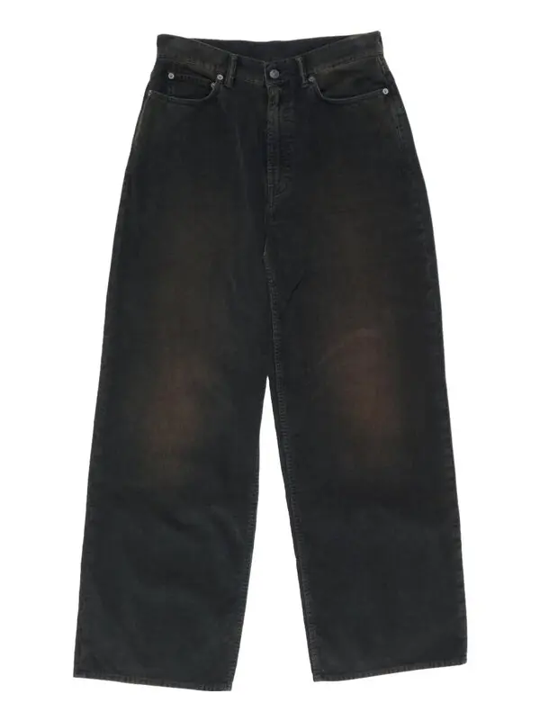 Acne Studios Wide Leg Corduroy Trousers - Black