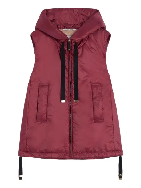 Max Mara Greeno Zip-up Hooded Gilet - Red