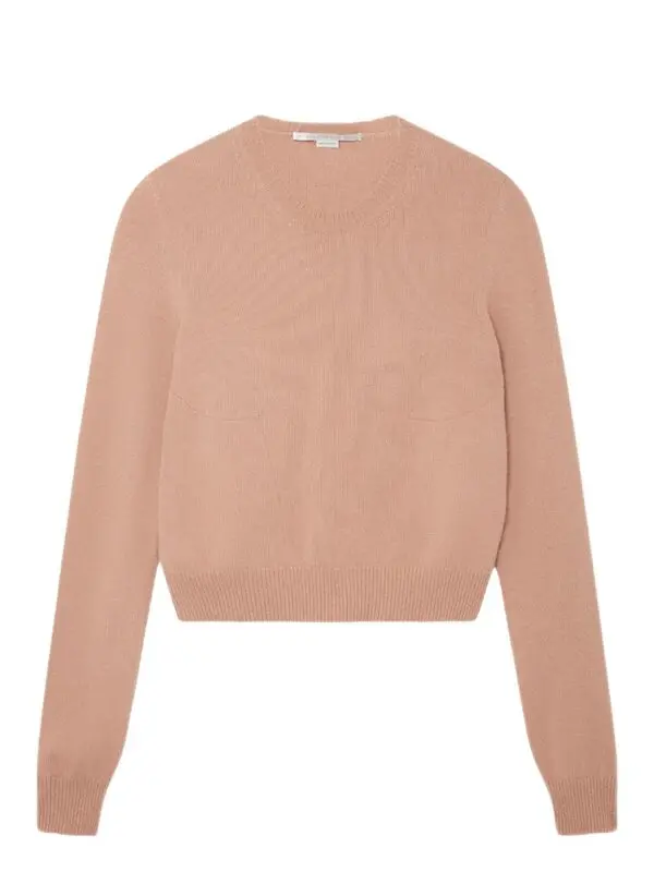 Stella McCartney Crewneck Cropped Jumper - Nude