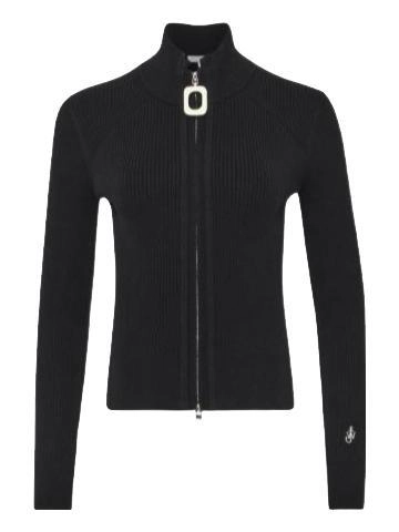 J.W.ANDERSON Fitted Zip-up Cardigan - Black