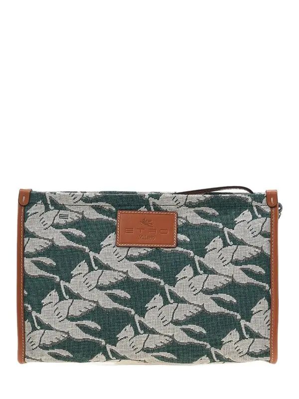 Etro Patterned Clutch - Brown