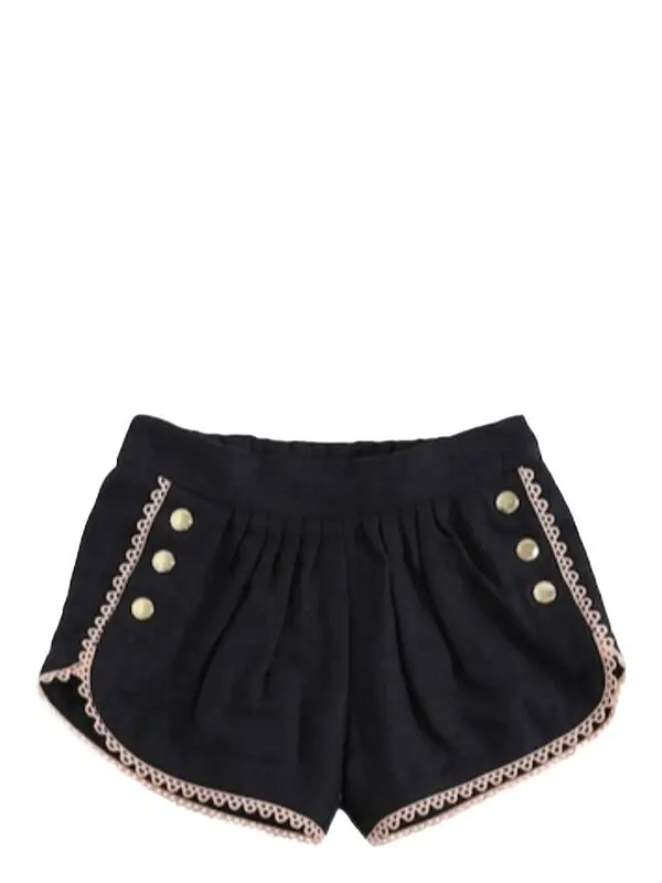 Chloé Logo Embroidered Shorts - Black