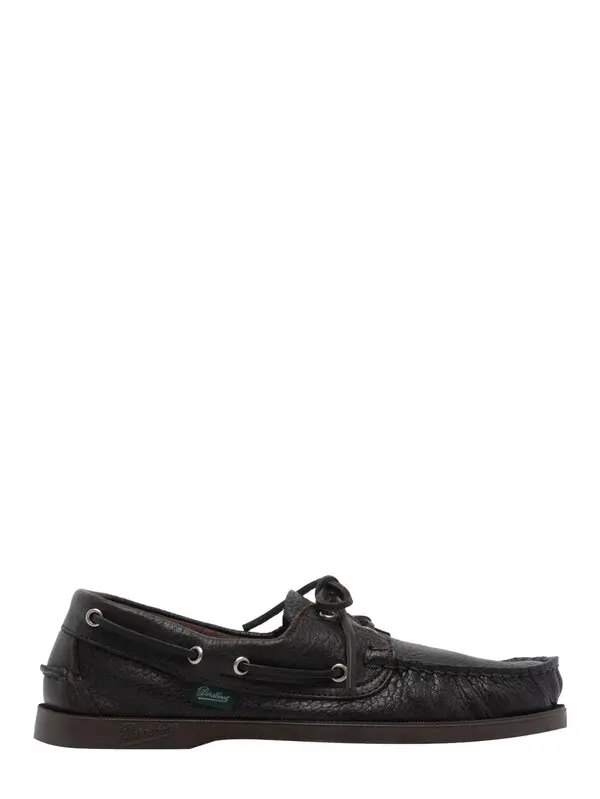 Paraboot Leather Boat Shoes - Cedar Brown