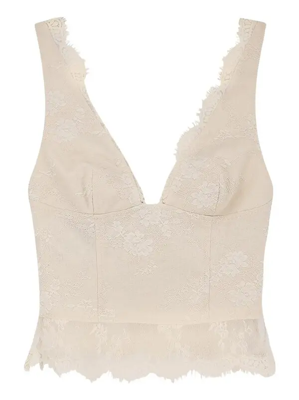 Pinko Janessa Lace V-neck Top - No