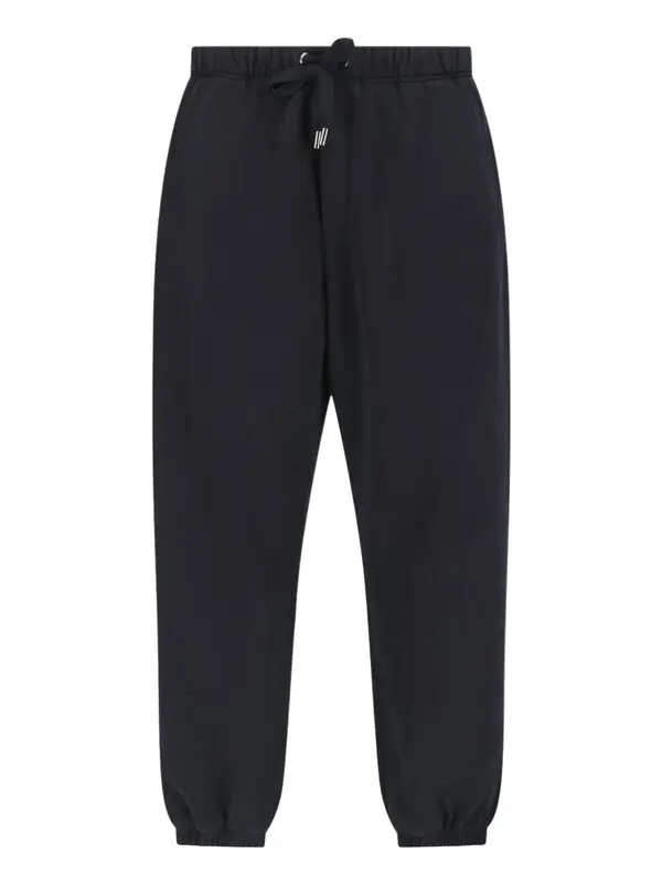 Dolce & Gabbana Dolce Gabbana Heraldic Printed Elastic Waist Track Pants - Black