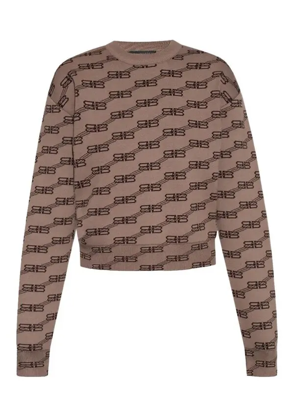 Balenciaga Bb Monogram Knitted Jumper - No
