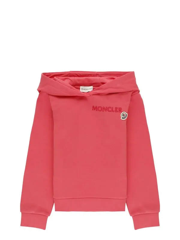 Moncler Embroidered Logo Hoodie - Red