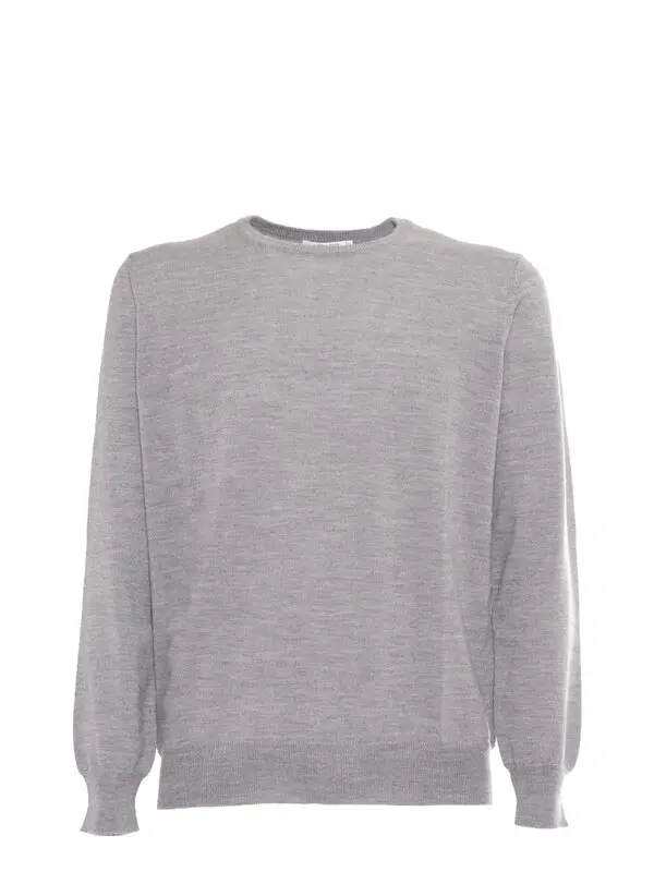 KANGRA Crewneck Knitted Jumper - Gray